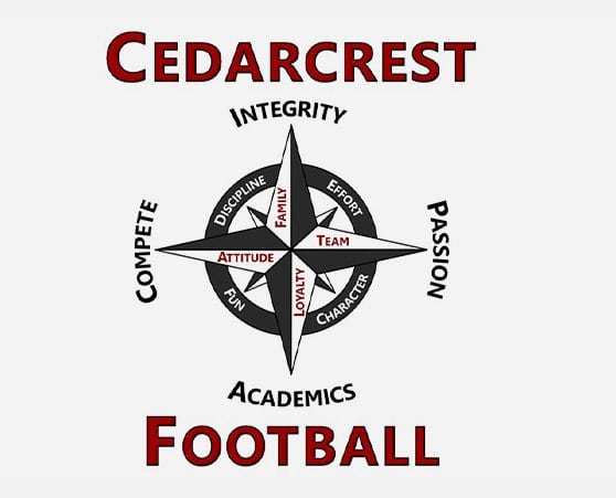 Personalized Cedarcrest Football 12″ x 15-3/4″ White/Black Back Sack - Creative Crafts & Photos